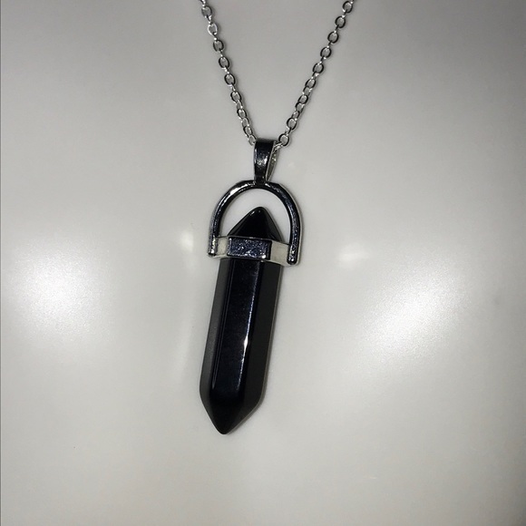 Jewelry | Obsidian Gemstone Necklace | Poshmark